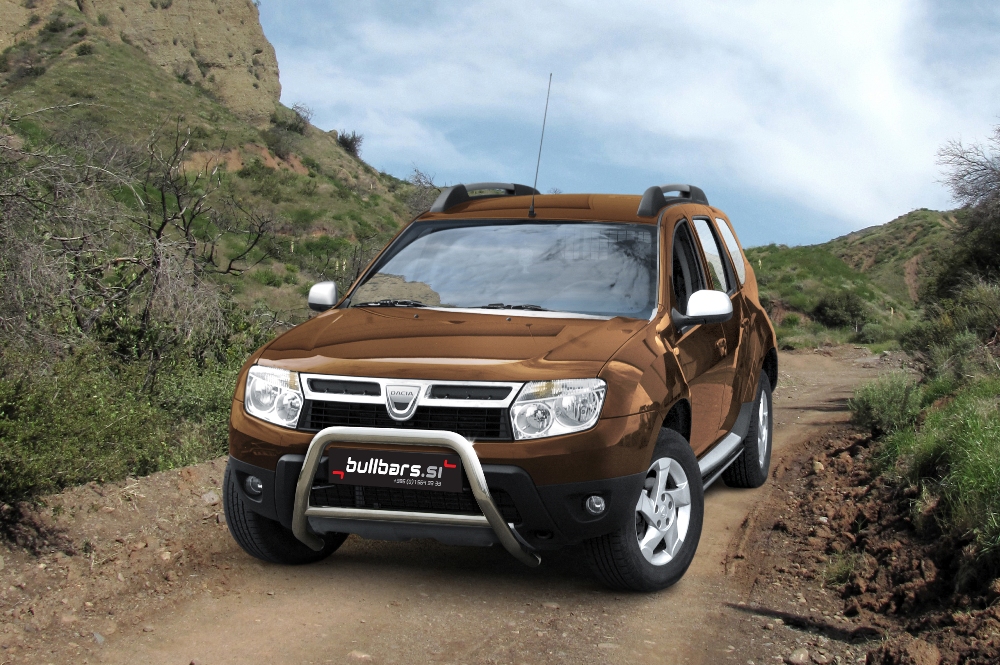 EU INOX bull bar fi60 s prečno cevjo - Dacia Duster (2010-2018 ...