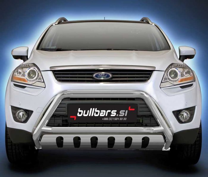 EU INOX bull bar fi60 z zaščitno ploščo - Ford Kuga (2008-2013 ...