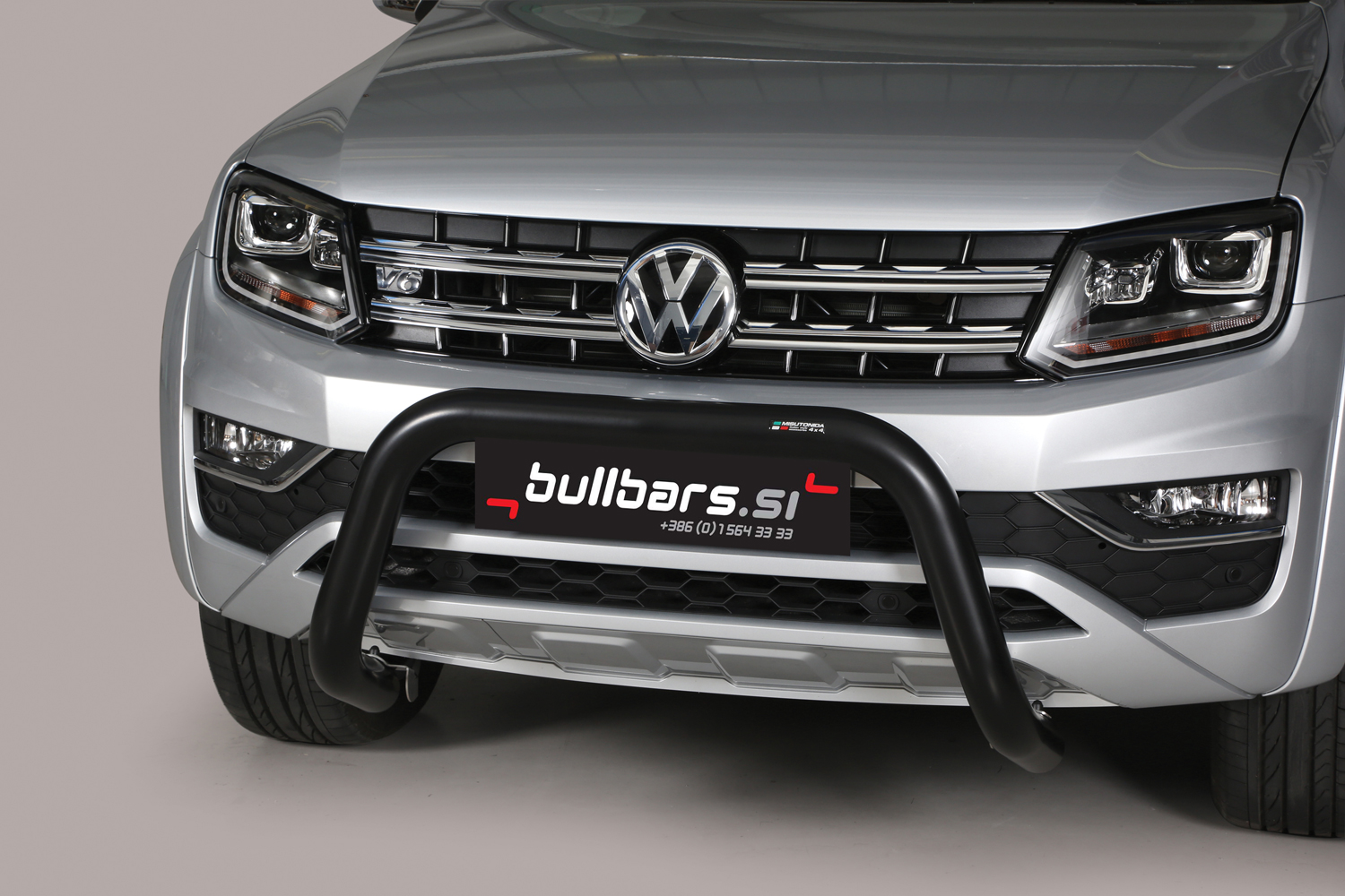 EU INOX bull bar fi76 BLACK EDITION - Volkswagen Amarok (2016 ...