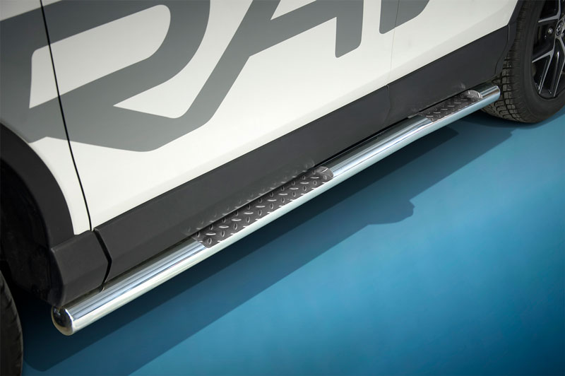 EU INOX pohodne stopnice fi76 z ALU utorom – Toyota Rav 4 (2016-2019 ...