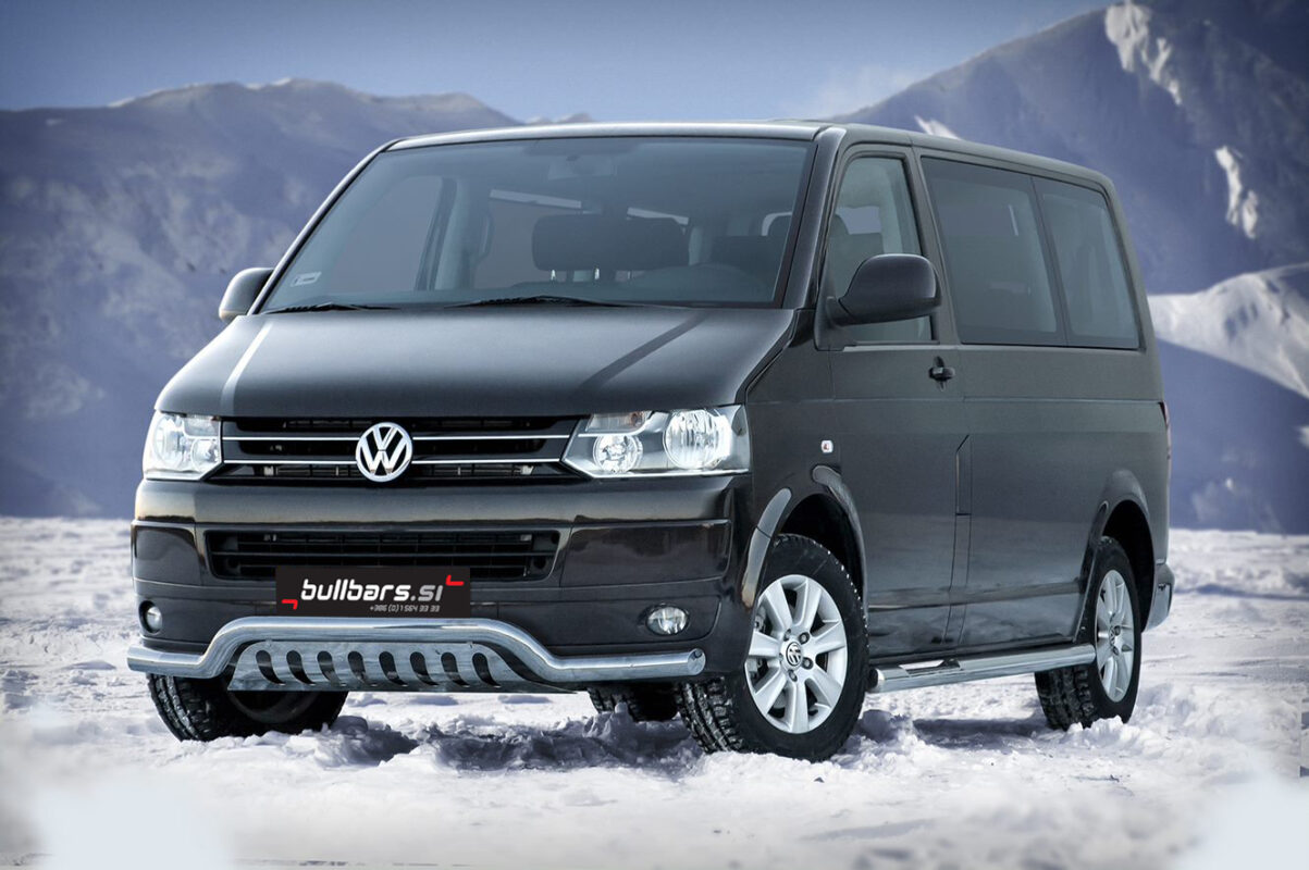 EU INOX bull bar fi70 spodaj s ploščo – Volkswagen Multivan/Transporter ...